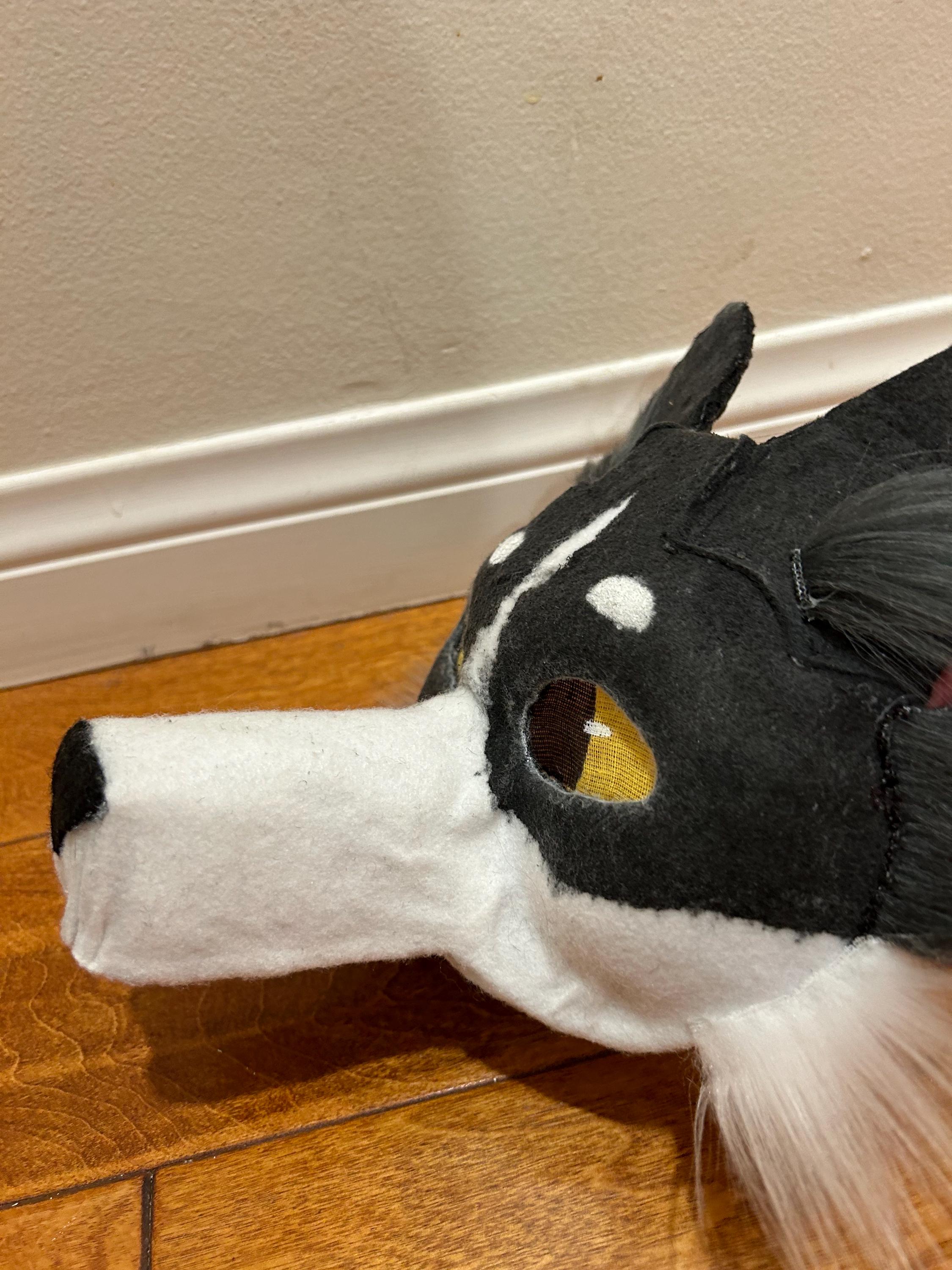 Handmade Border Collie Mask - Etsy