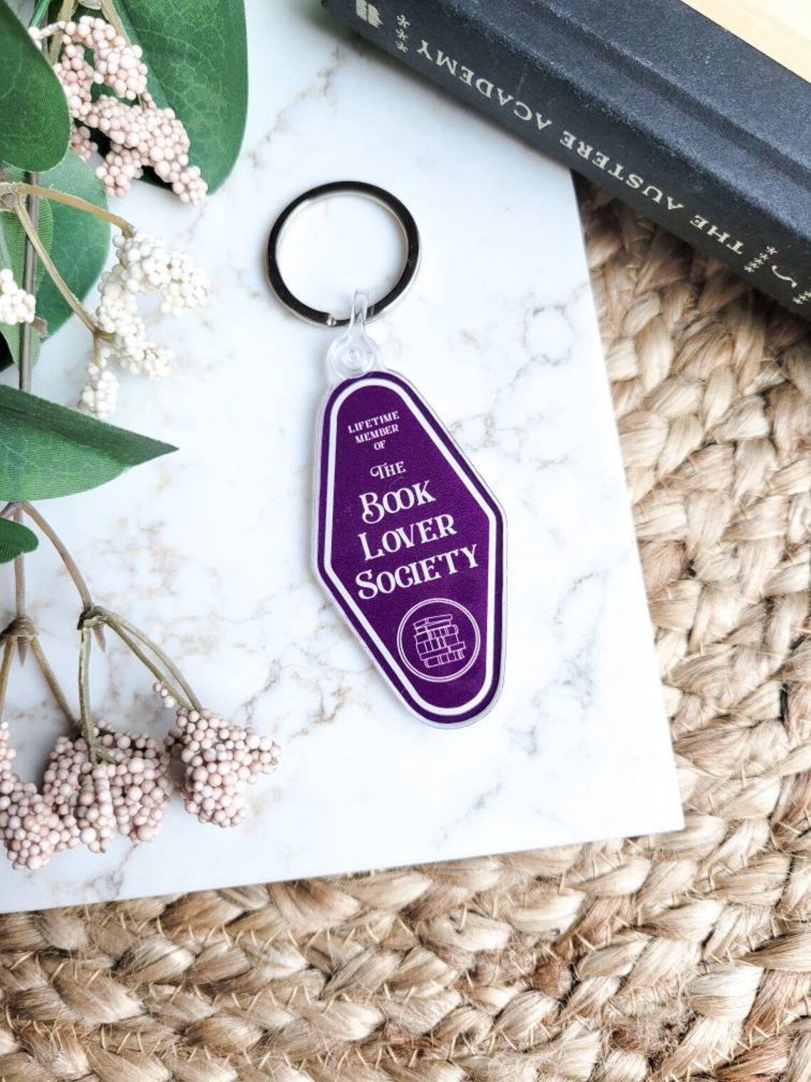 Book Lover Society Keychain - Etsy