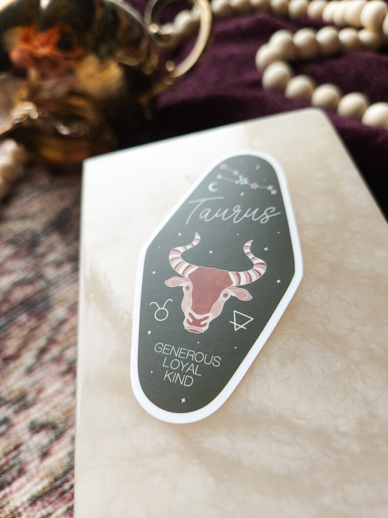Taurus Keychain Vinyl Sticker - Etsy