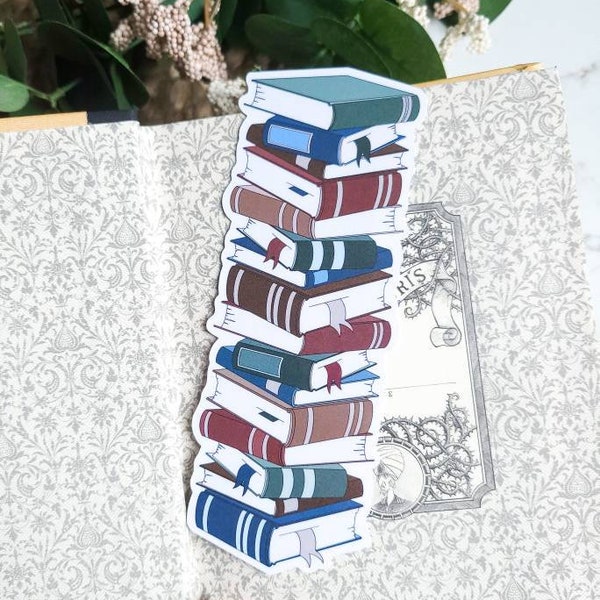 Book Stack Bookmark - Etsy