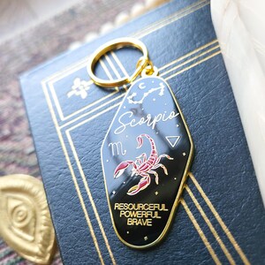 Scorpio Enamel Keychain - Etsy