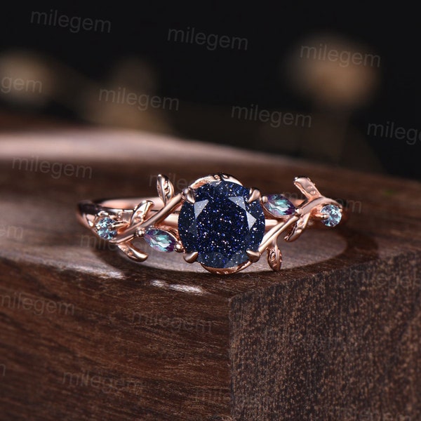 Blue Stone Ring - Etsy