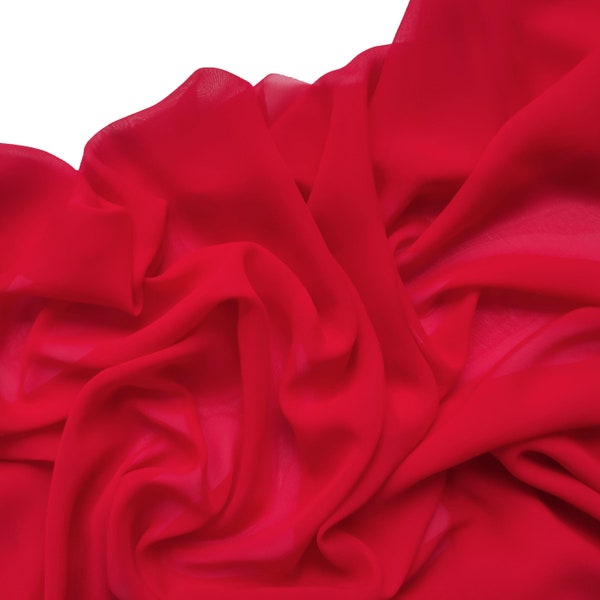 Red Chiffon - Etsy