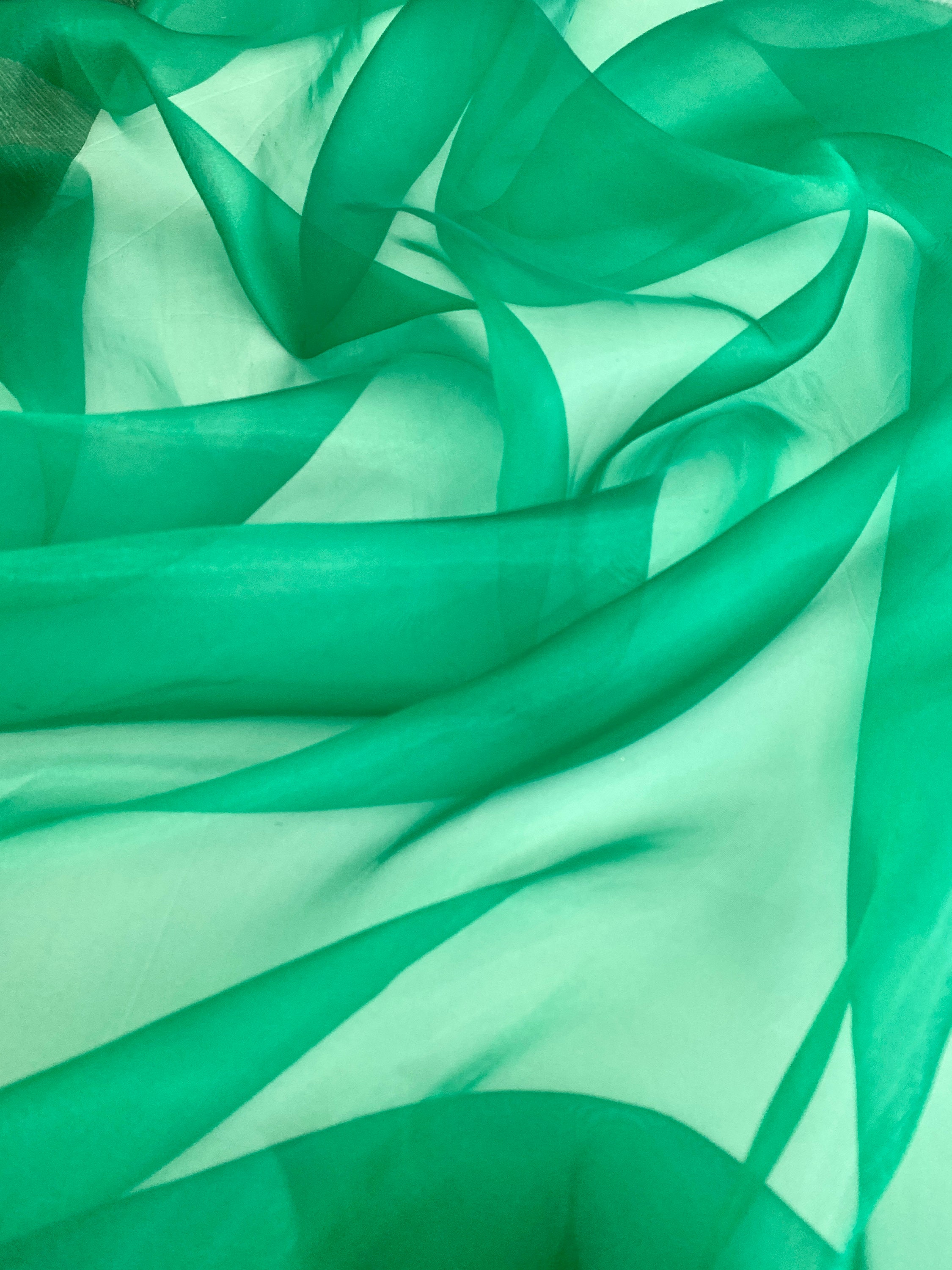 Kelly Green Crystal Organza Fabric Kelly Green Sheer Organza - Etsy
