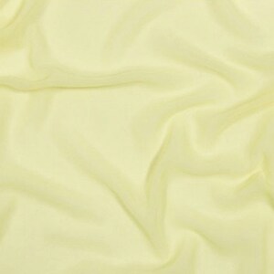 Pale Yellow Chiffon Fabric by the Yard Sheer Fabric Light Weight Yellow ...
