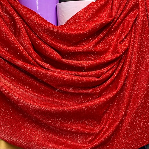 Red Lurex Glitter Fabric/ Glimmer/ Red Shimmer Fabric Red - Etsy