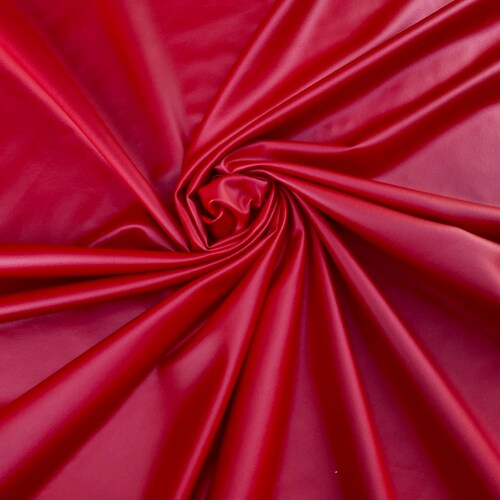 Red Matte Pleather Faux Leather Stretch Vinyl Polyester - Etsy