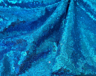 Blue Sequin Mesh Fabric - Etsy