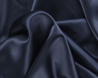 Navy Silk Fabric - Etsy