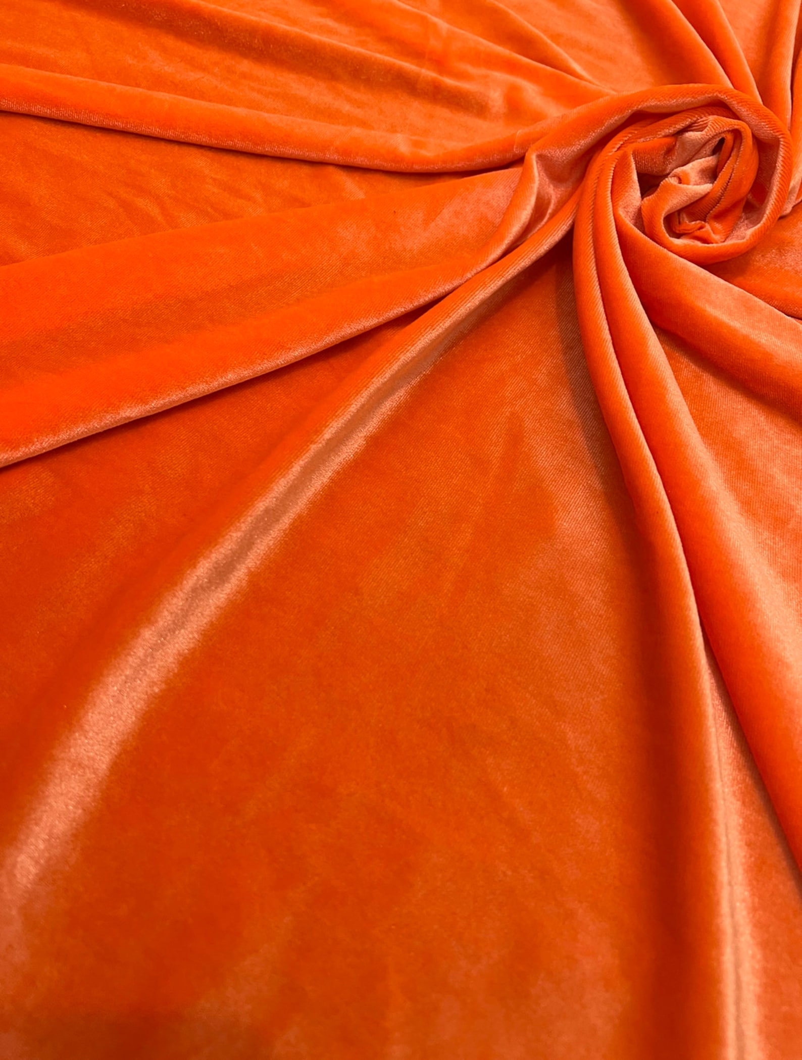 Orange Stretch Velvet Fabric by Yard Orange Stretch Velvet - Etsy