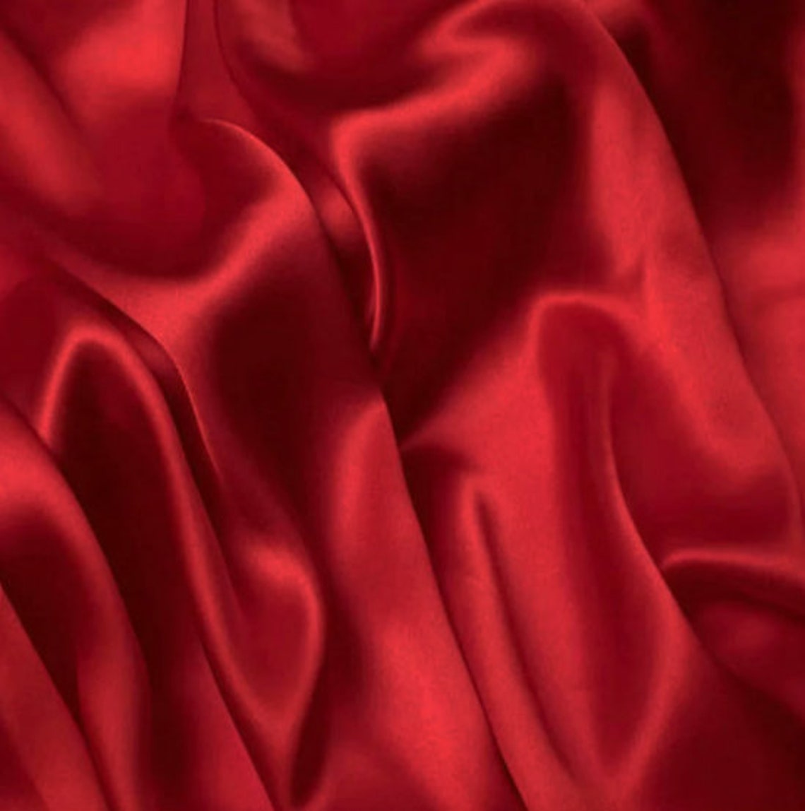 Red Duchesse Satin Fabric Red Bridal Shiny Satin by Yard Red - Etsy