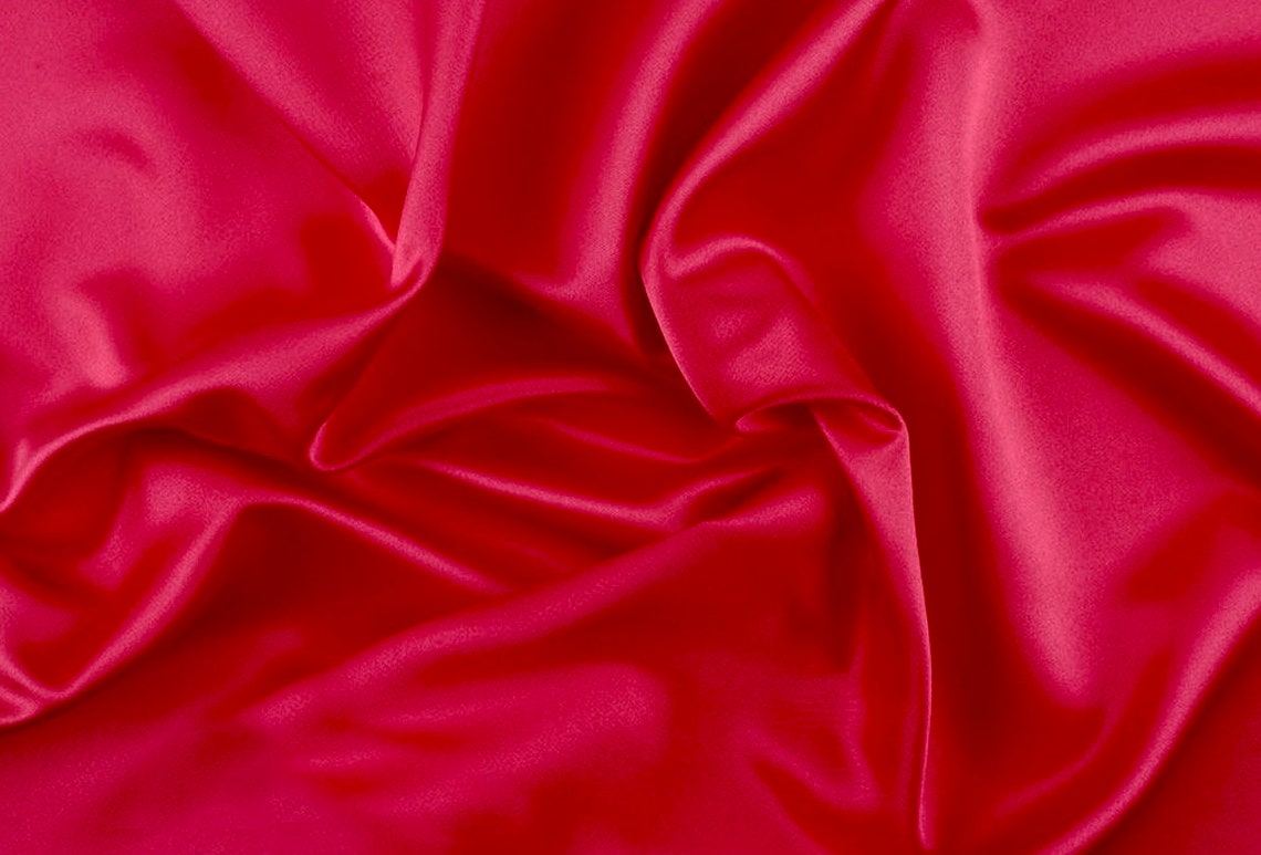 Red Satin Fabric Silky Satin Fabric Red Bridal Satin Medium - Etsy