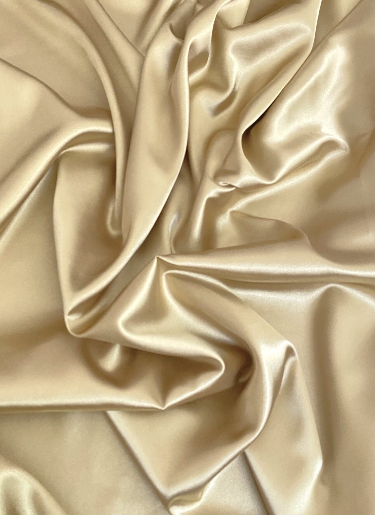 Gold Satin Fabric Premium Quality Champagne Satin Fabric Etsy