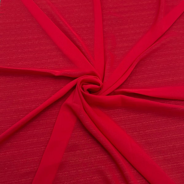 Red Chiffon - Etsy