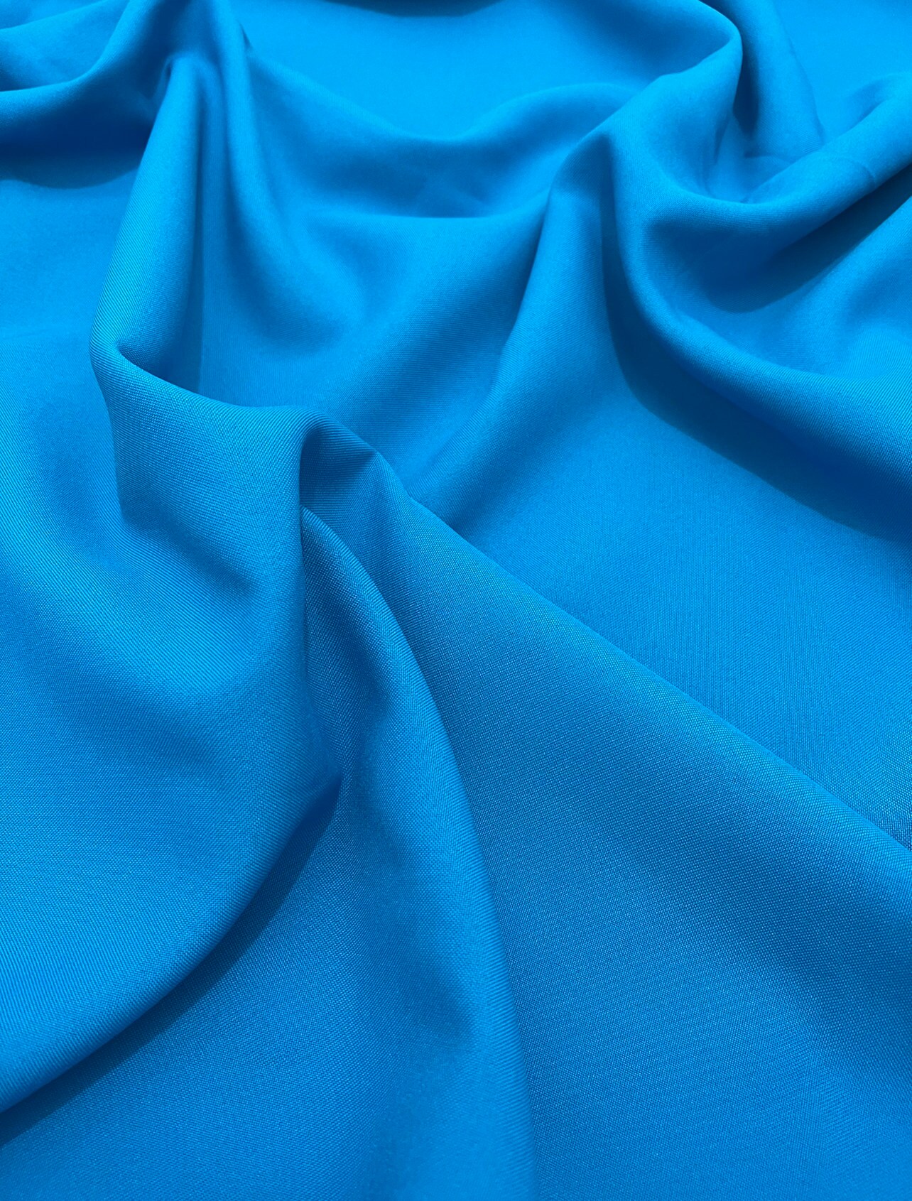 Ocean Blue Poplin Fabric by Yard. Sky Blue Gabardine Fabric - Etsy