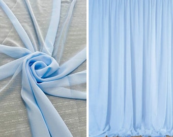 Danielle SKY BLUE Polyester Hi-multi Chiffon Fabric by the - Etsy