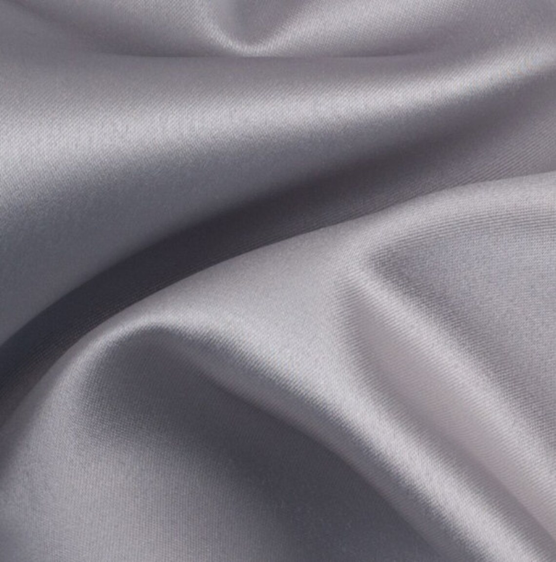 Silver Satin Fabric Silky Satin Fabric Silver Bridal Satin - Etsy
