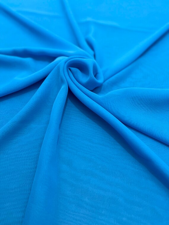 Blue Chiffon Fabric