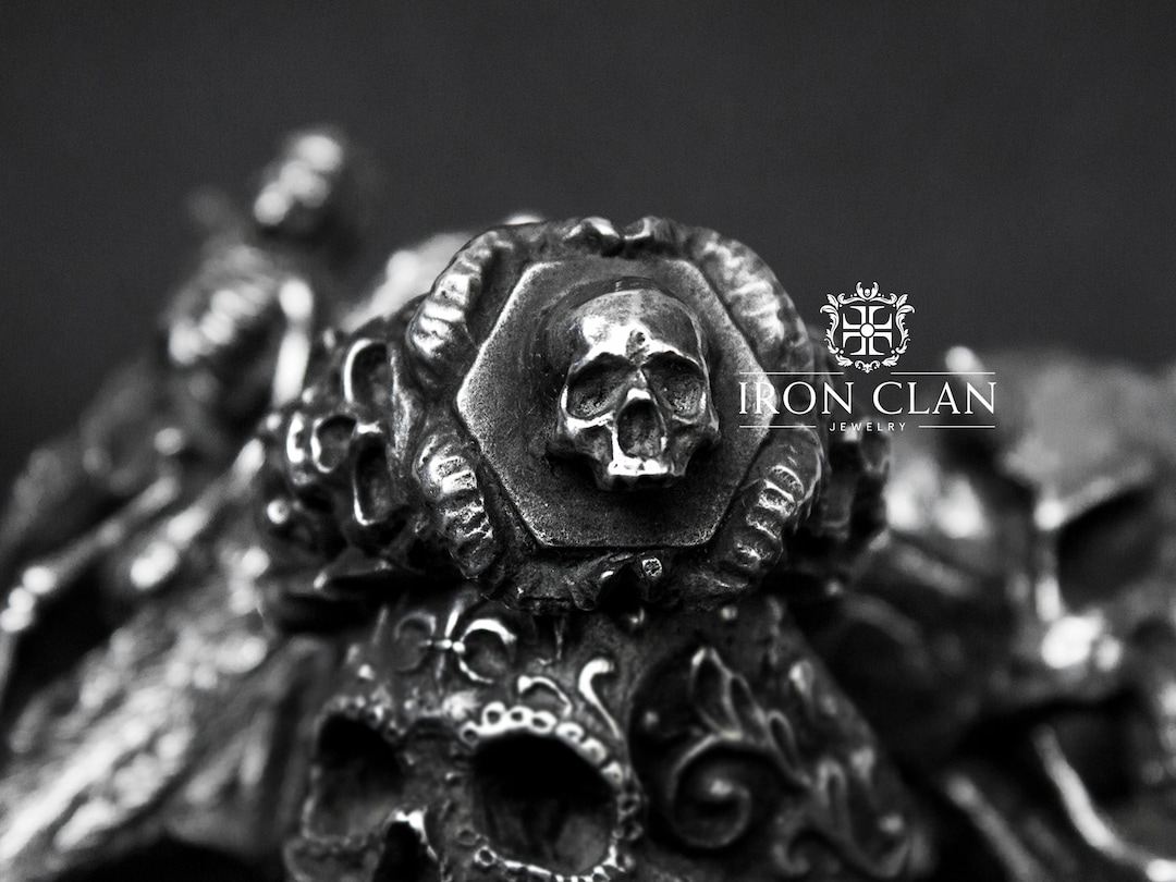 ASMODEUS (handcarved Demon Skull Ring • Men Ring) - Etsy