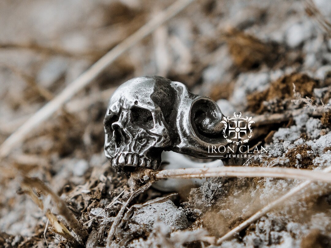 HELLSING (handsculpted Ring • 925 Silver & Gold Skull Ring) - Etsy