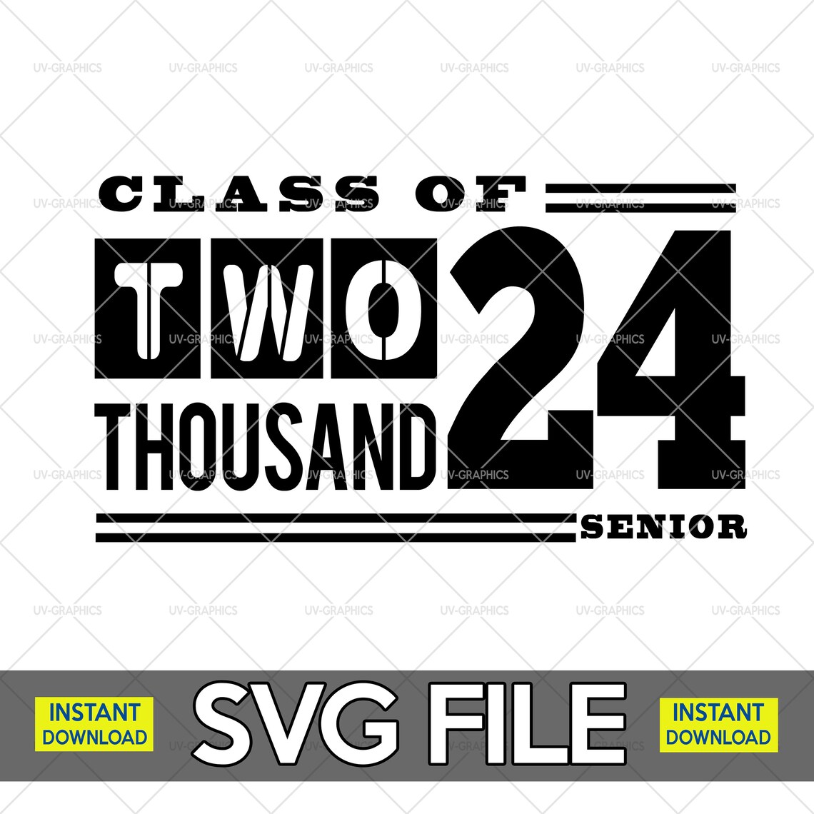 Senior 2024 SVG High Res File Class of 24 Graduation - Etsy