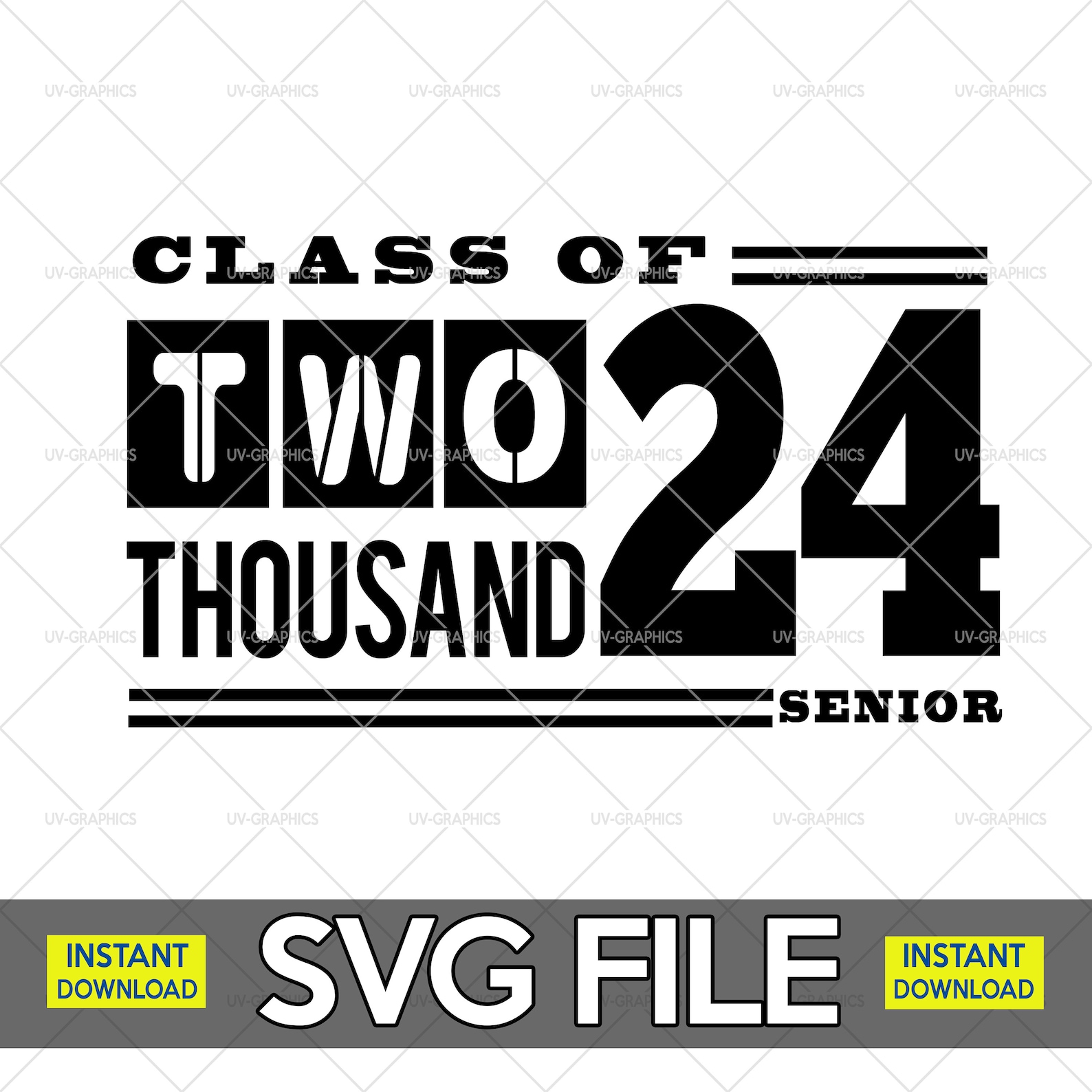 Senior 2024 SVG High Res File Class of 24 Graduation - Etsy