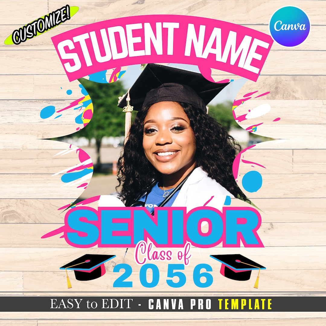 2025 Graduation Senior Design Template Canva PRO Template DIY, Add ...