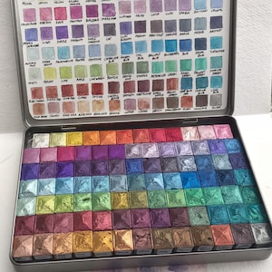 Large Watercolor Pallett Set 4 . Watercolour Pallet.handmade ...