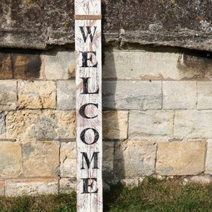 Large Wood Welcome Sign, Porch Sign, Door Sign. Weathered and Aged, 47 ...