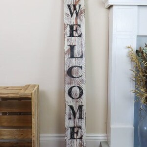 Large Wood Welcome Sign, Porch Sign, Door Sign. Weathered and Aged, 47 ...
