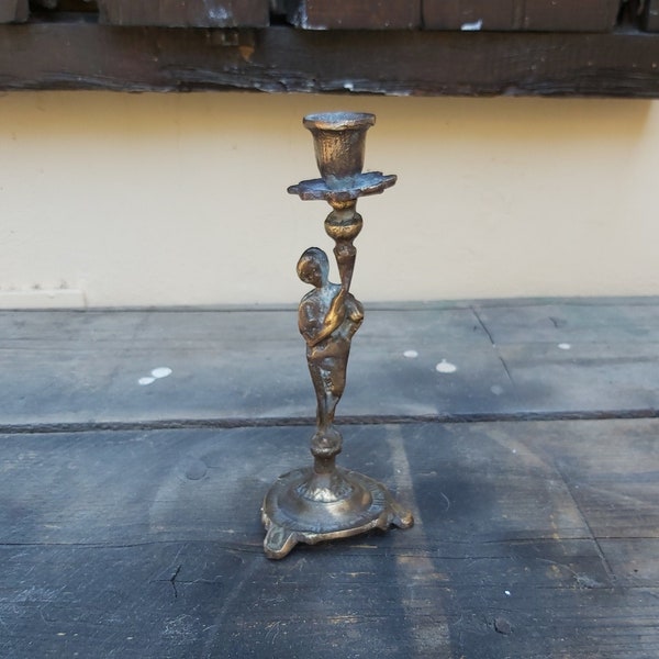 Antique Brass Candle Holder - Etsy