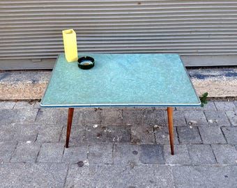 Unusual Formica Diner Table Vintage Retro Mid Century Modern 1 End Oval ...