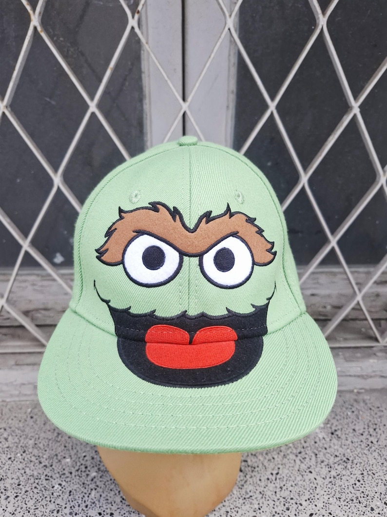 Vintage Sesame Street Oscar the Grouch Hat Cap - Etsy