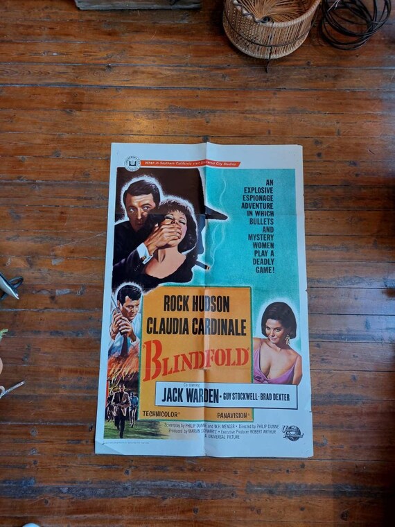 Vintage blindfold Authentic Movie Poster W/ | Etsy