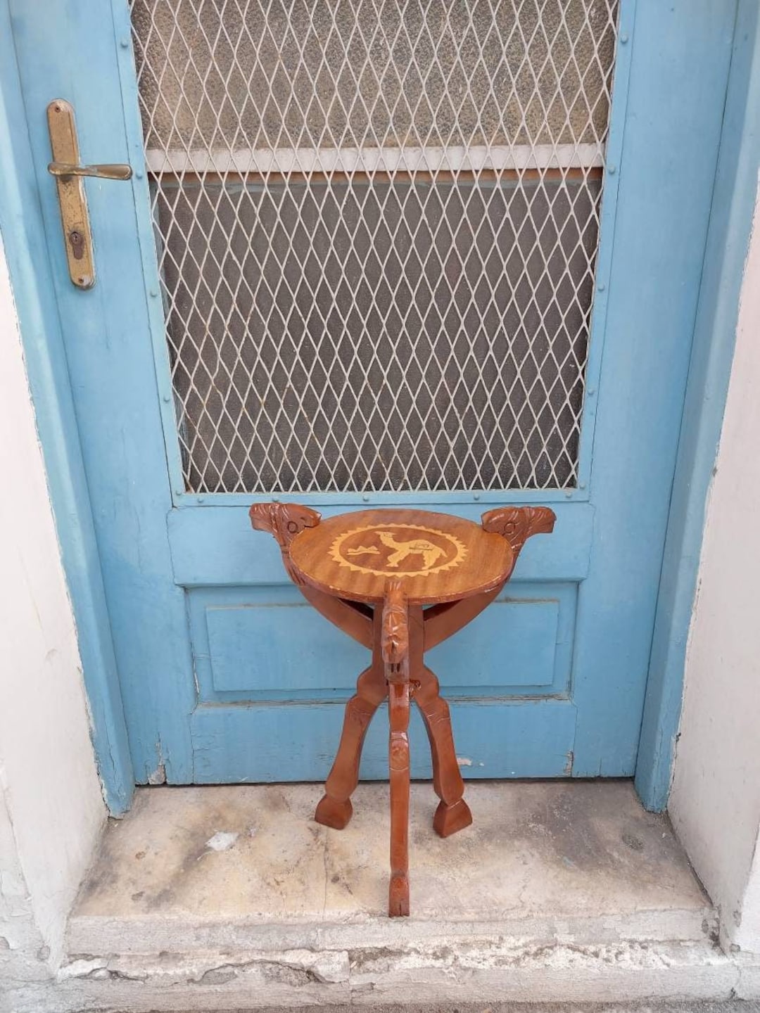 Vintage Wooden Folding Camel Table - Etsy