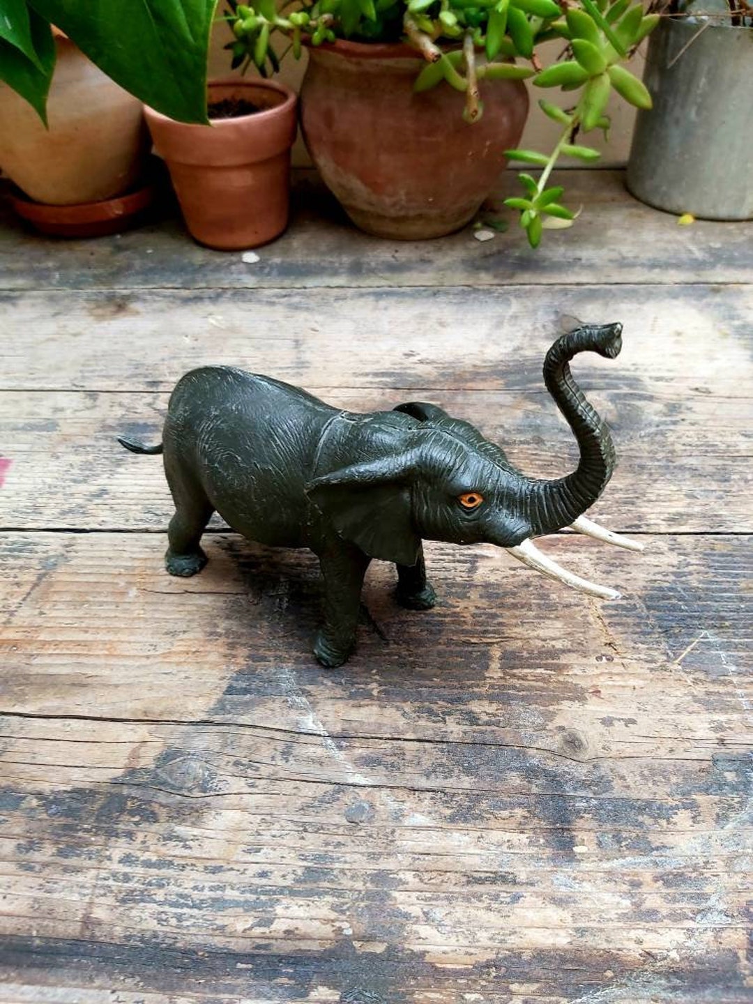 Vintage Rubber Elephant Toy - Etsy