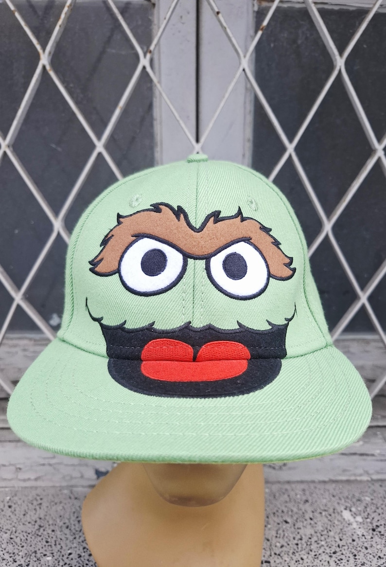 Vintage Sesame Street Oscar the Grouch Hat Cap - Etsy