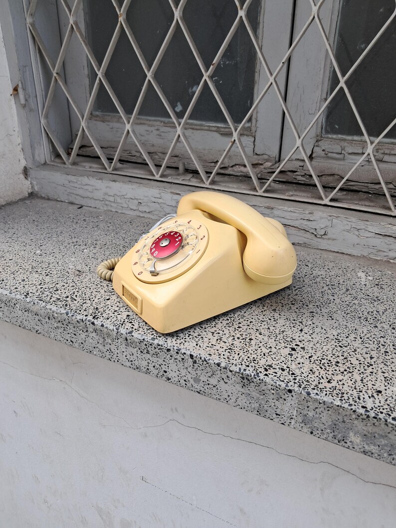 Vintage Ericsson Beige-red Rotary Phone - Etsy