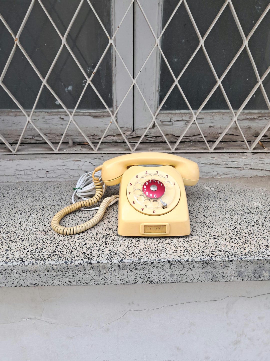 Vintage Ericsson Beige-red Rotary Phone - Etsy