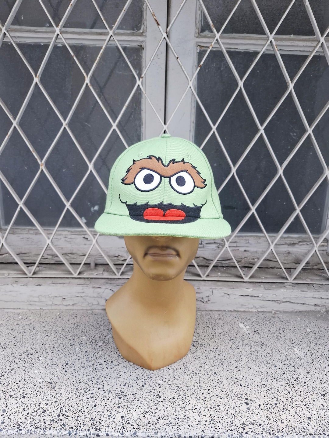 Vintage Sesame Street Oscar the Grouch Hat Cap - Etsy