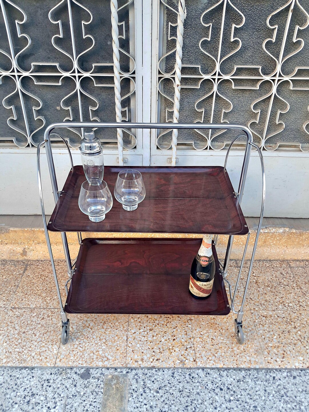 Vintage Foldable Gerlinol Germany Dinett Serving Trolley/ Bar Cart - Etsy