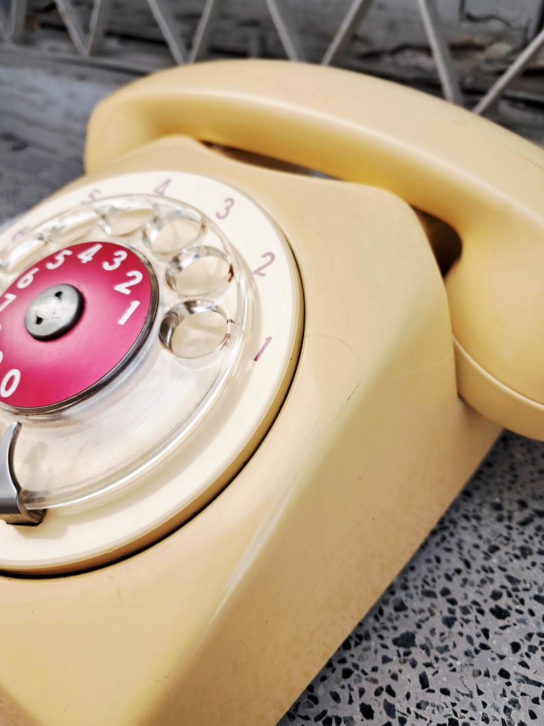 Vintage Ericsson Beige-red Rotary Phone - Etsy