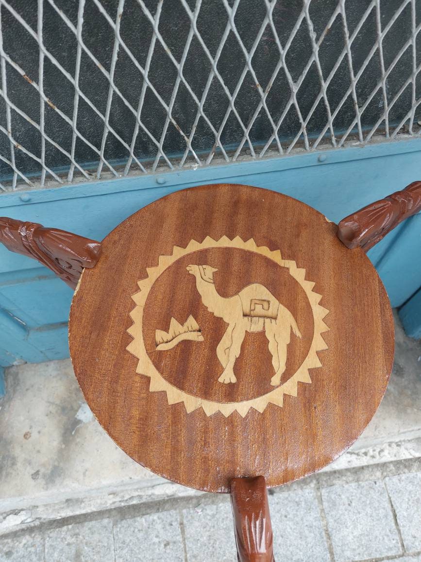 Vintage Wooden Folding Camel Table - Etsy