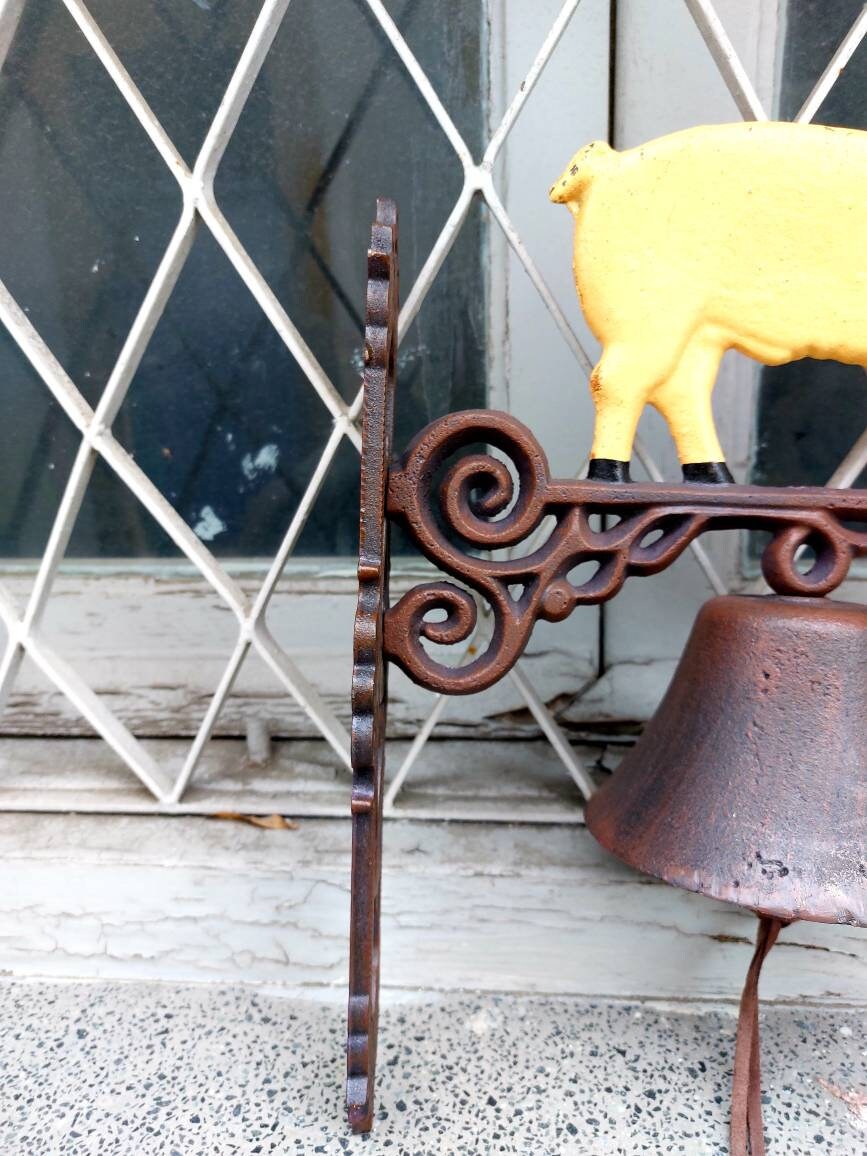 Vintage Cast Iron Piggy Bell - Etsy