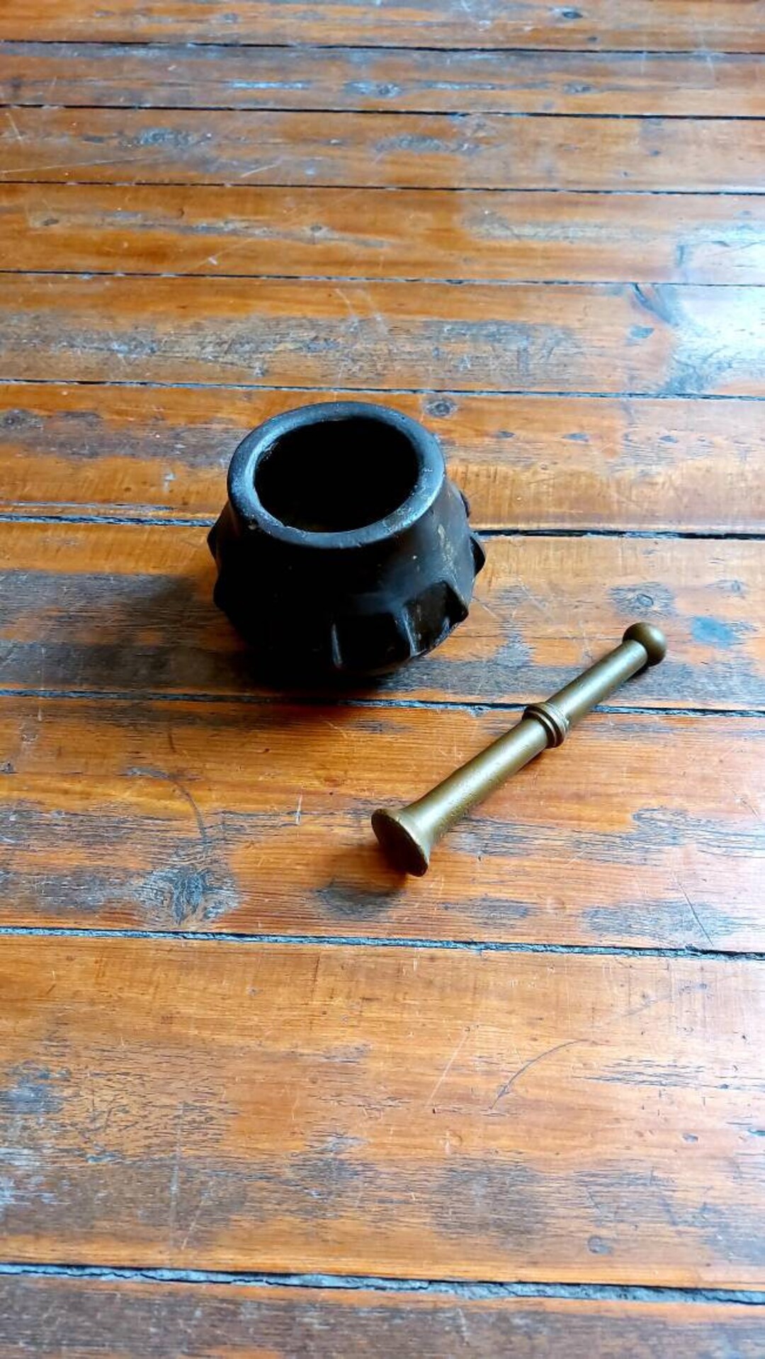 Vintage Brass Ottoman Pestle and Mortar: Unique Patina - Etsy