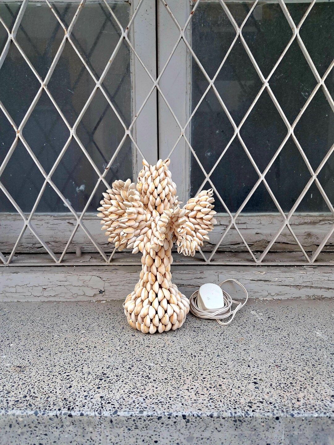 Vintage Handmade Folk Art Sea Shells Lamp Light - Etsy