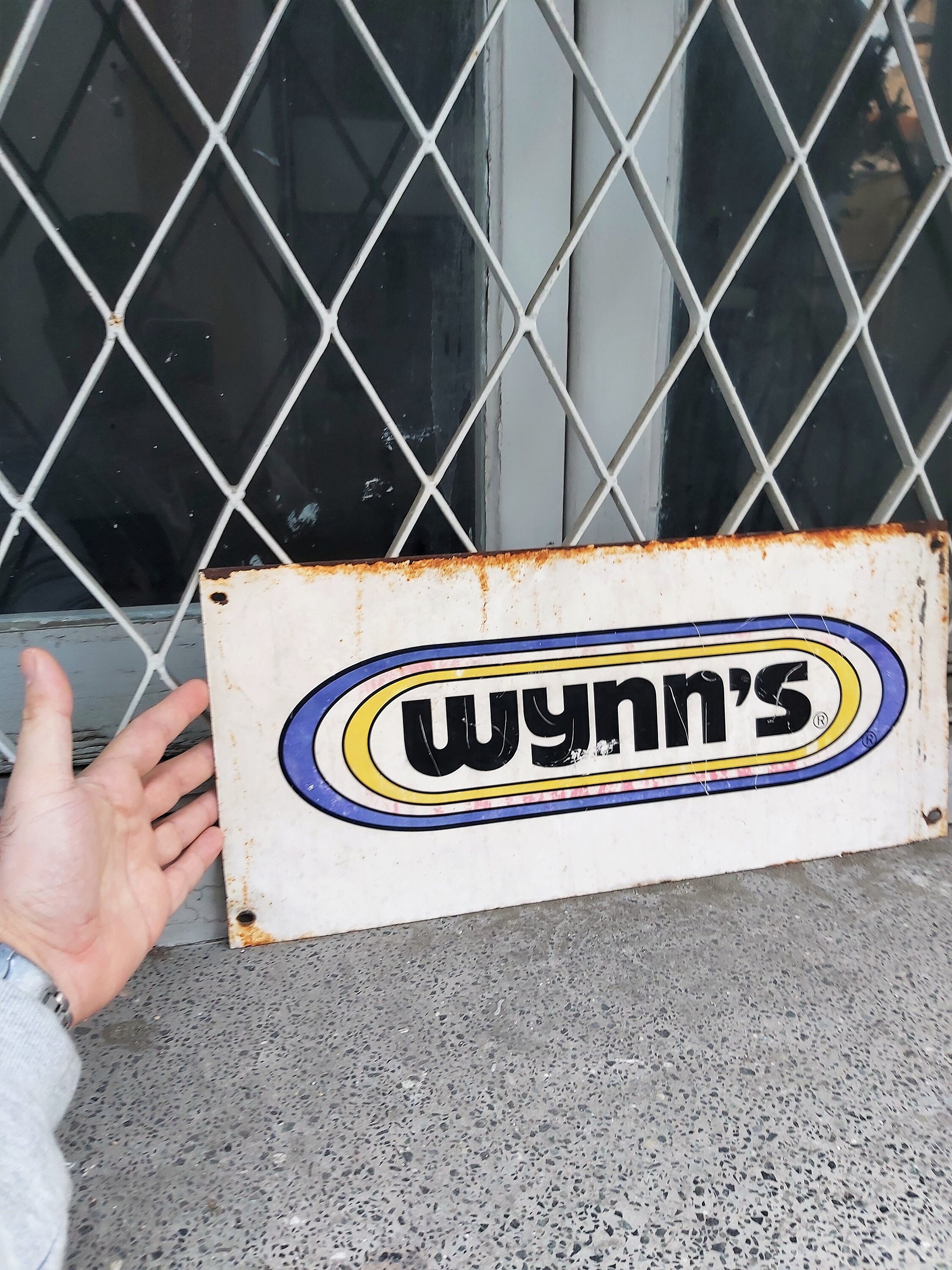 Vintage Wynn's Metal Advertising Sign | Etsy