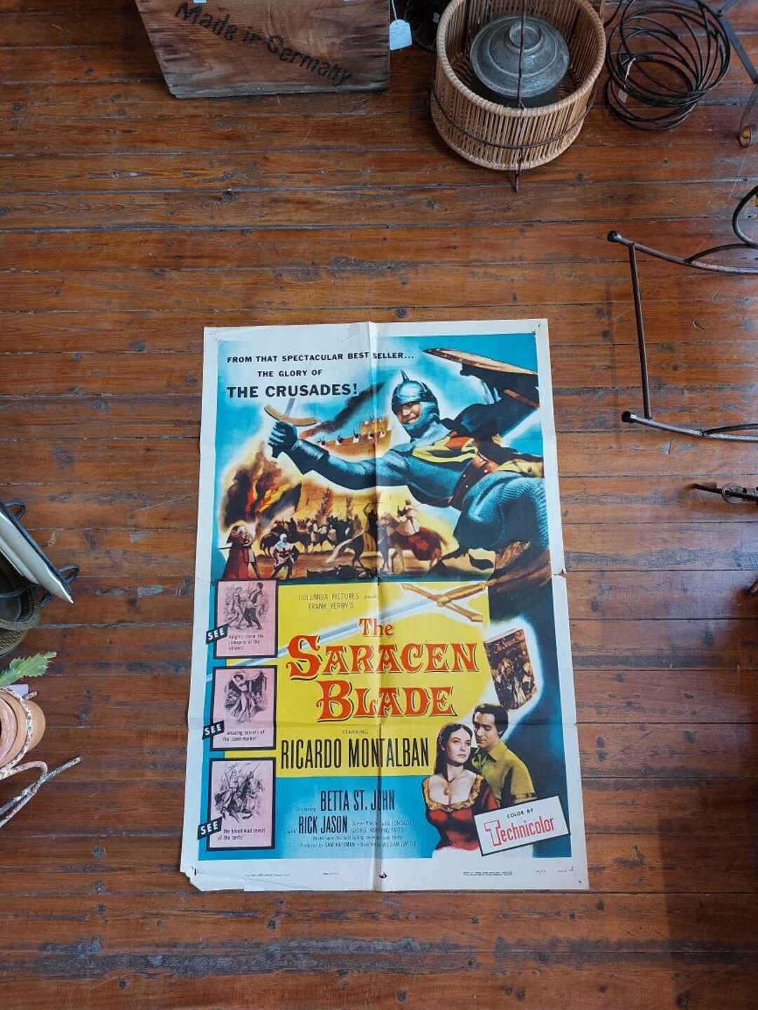 Authentic 1954 "the Saracen Blade" Litho Movie Poster - Etsy