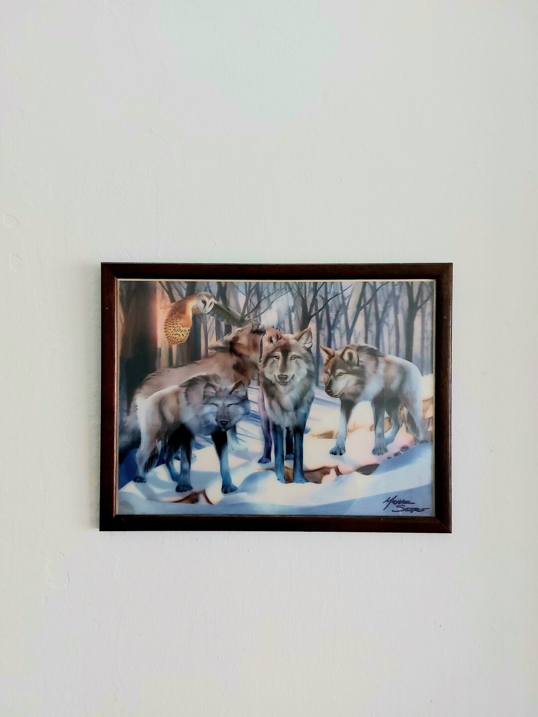 Vintage Lenticular 3D Wolf Pack Print - Etsy