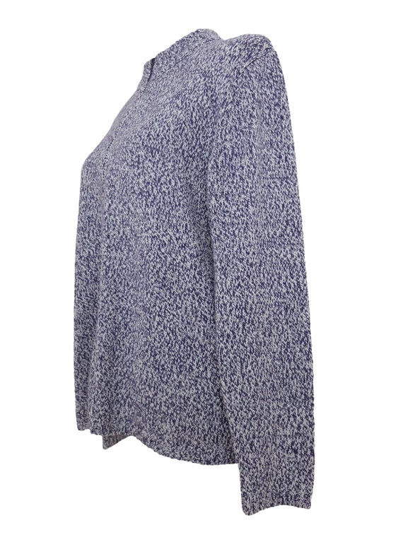 Vintage 2000s Y2K Marled Purple & White Rhinestone Z… - Gem